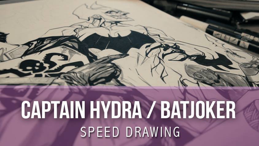 Captain Hydra et BatJoker dans les Speed Drawing de Nikho - LesComics.fr